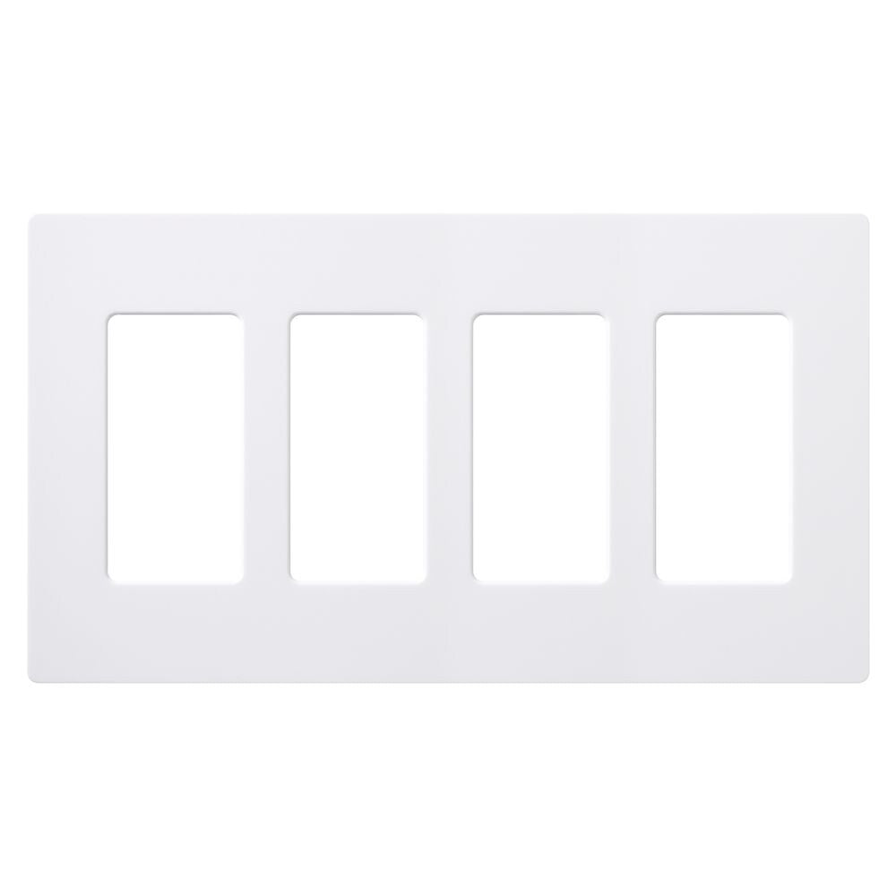 4 Gang Decora Screwless wall plate White – MTLElectric